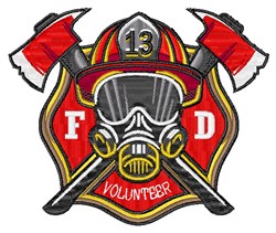 Fire Department Volunteer Embroidery Design | EmbroideryDesigns.com
