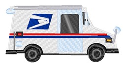 Postal Delivery Truck Embroidery Design | EmbroideryDesigns.com