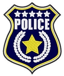 Police Badge Embroidery Design | EmbroideryDesigns.com