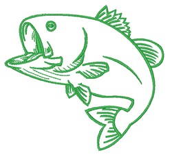 Fish Outline Embroidery Design | EmbroideryDesigns.com