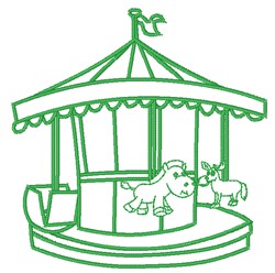 Carousel Embroidery Design | EmbroideryDesigns.com
