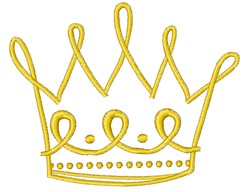 Swirly Crown Outline Embroidery Design | EmbroideryDesigns.com