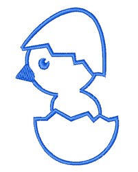 Chick Outline Embroidery Design | EmbroideryDesigns.com