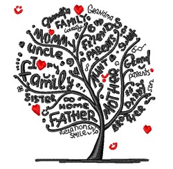 Family Tree Embroidery Design | EmbroideryDesigns.com