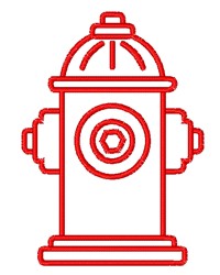 Fire Hydrant Outline Embroidery Design | EmbroideryDesigns.com