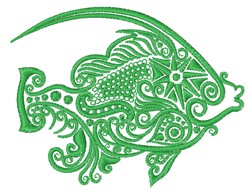 Decorative Fish Outline Embroidery Design | EmbroideryDesigns.com