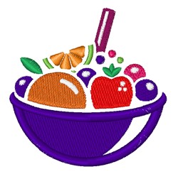 Fruit Bowl Embroidery Design | EmbroideryDesigns.com
