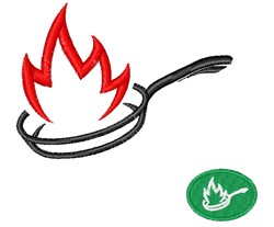 Frying Pan Outline Embroidery Design | EmbroideryDesigns.com