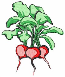 Realistic Radish Embroidery Design | EmbroideryDesigns.com