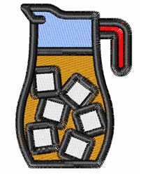 Iced Tea Pitcher Embroidery Design | EmbroideryDesigns.com