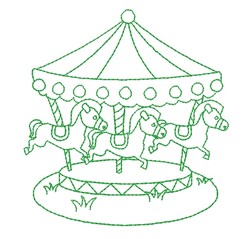 Merry Go Round Embroidery Design | EmbroideryDesigns.com