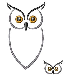 Owls Outline Embroidery Design | EmbroideryDesigns.com