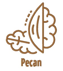 Pecan Outline Embroidery Design | EmbroideryDesigns.com