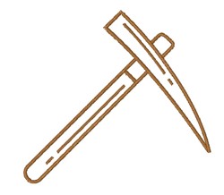 Pickaxe Outline Embroidery Design | EmbroideryDesigns.com