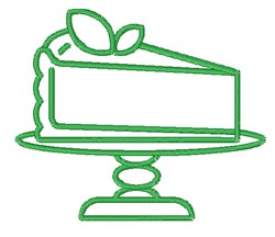 Cake Slice Outline Embroidery Design | EmbroideryDesigns.com