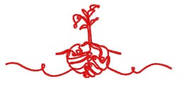 Planting A Tree Outline Embroidery Design | EmbroideryDesigns.com