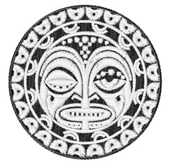 Mayan Disc Embroidery Design | EmbroideryDesigns.com