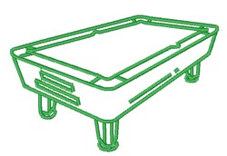 Pool Table Outline Embroidery Design | EmbroideryDesigns.com