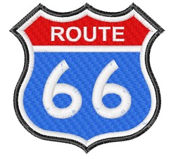 Route 66 Embroidery Design | EmbroideryDesigns.com