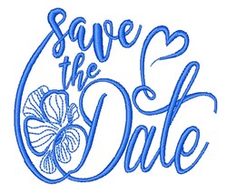 Save The Date Embroidery Design | EmbroideryDesigns.com