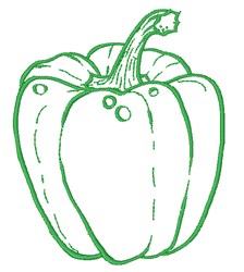 Bell Pepper Embroidery Design | EmbroideryDesigns.com