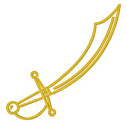 Saber Outline Embroidery Design | EmbroideryDesigns.com