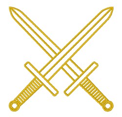 Crossed Swords Embroidery Design | EmbroideryDesigns.com