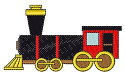 Train Engine Embroidery Design | EmbroideryDesigns.com