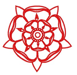 Tudor Rose Embroidery Design | EmbroideryDesigns.com
