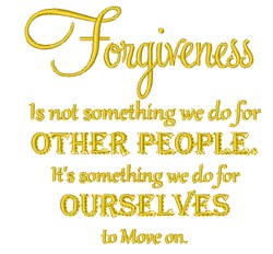 Forgive Yourself Embroidery Design | EmbroideryDesigns.com