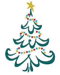 Tree Outline Embroidery Design | EmbroideryDesigns.com