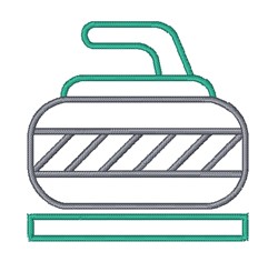 Curling Rock Embroidery Design | EmbroideryDesigns.com
