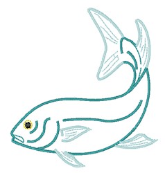 Fish Outline Embroidery Design | EmbroideryDesigns.com