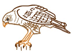 Hawk Outline Embroidery Design | EmbroideryDesigns.com