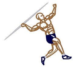 Javelin Thrower Embroidery Design | EmbroideryDesigns.com