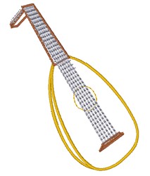 Lute Outline Embroidery Design | EmbroideryDesigns.com