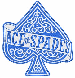Ace Of Spades Embroidery Design | EmbroideryDesigns.com