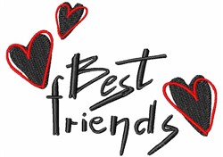 Best Friends Embroidery Design | EmbroideryDesigns.com