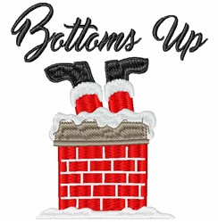 Santa Bottoms Up Embroidery Design | EmbroideryDesigns.com