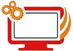 Computer Monitor Embroidery Design | EmbroideryDesigns.com