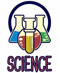 Science Beakers Embroidery Design | EmbroideryDesigns.com