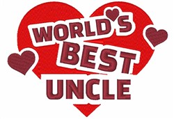 Worlds Best Uncle Embroidery Design | EmbroideryDesigns.com