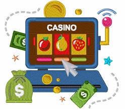 Slot Machine Embroidery Design | EmbroideryDesigns.com