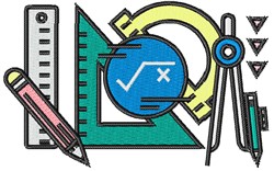 Math Tools Embroidery Design | EmbroideryDesigns.com