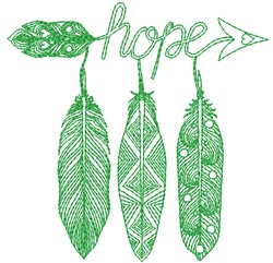 Hope Feathers Embroidery Design | EmbroideryDesigns.com