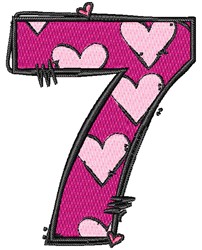 7 Hearts Embroidery Design | EmbroideryDesigns.com