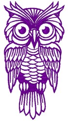 Owl Outline Embroidery Design | EmbroideryDesigns.com