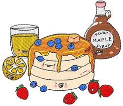 Pancakes Embroidery Design | EmbroideryDesigns.com