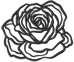 Rose Outline Embroidery Design | EmbroideryDesigns.com