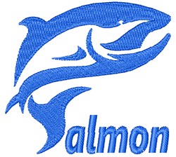 Salmon Embroidery Design | EmbroideryDesigns.com